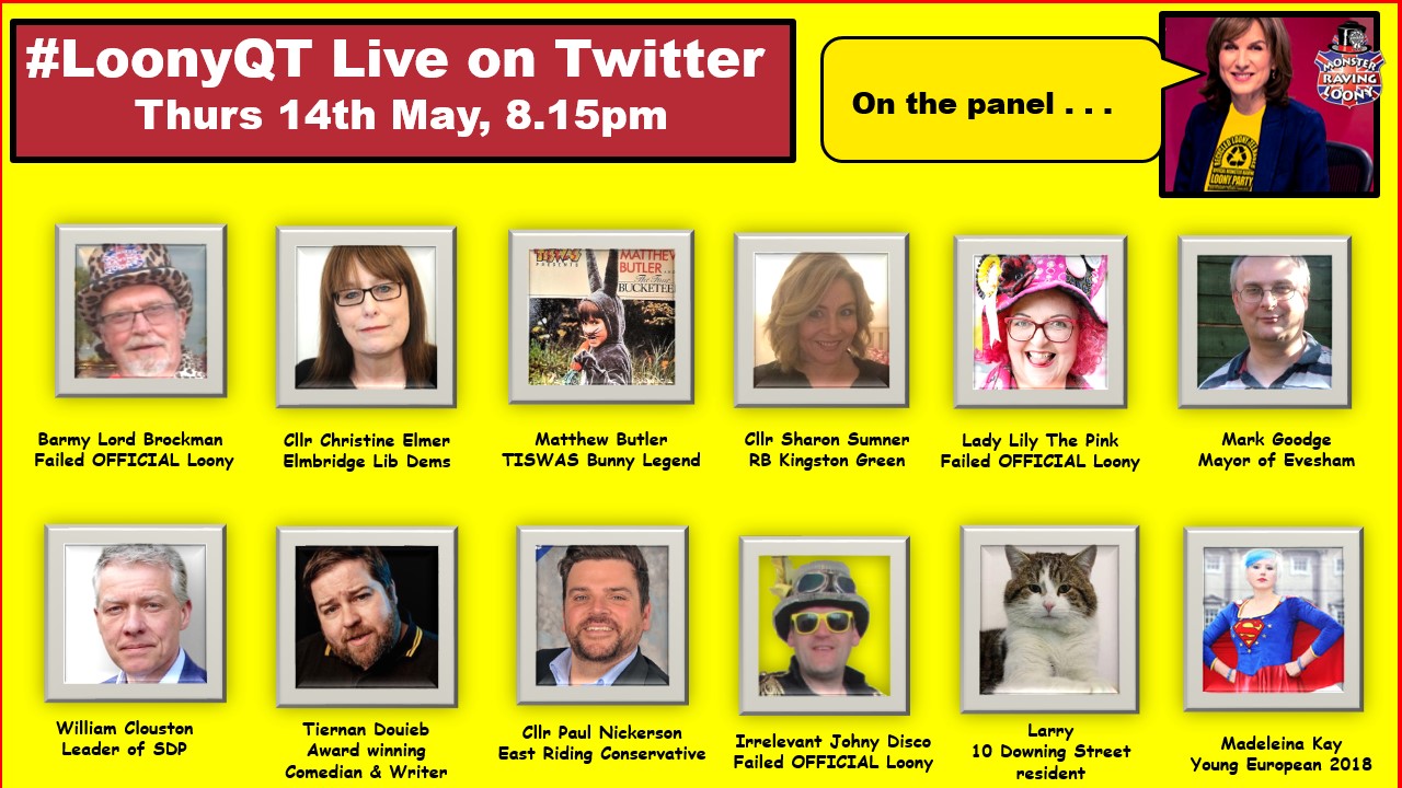 #LoonyQT – Live on Twitter Thurs 14th May, 8.15pm? – The Official ...
